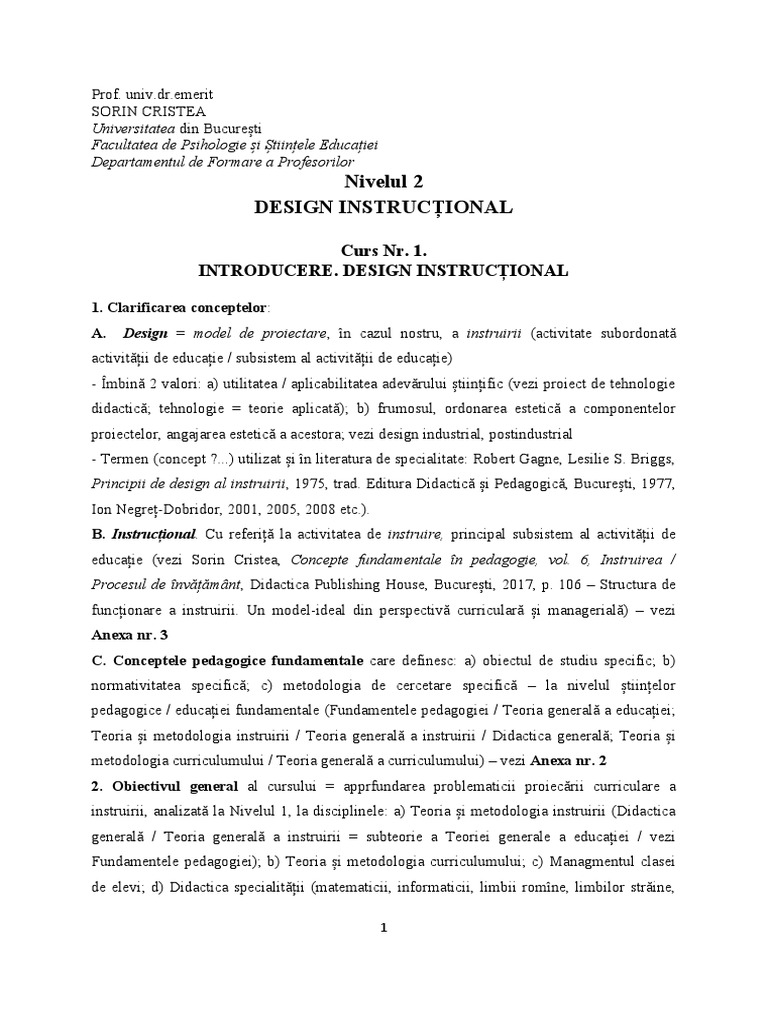 CURS - DESIGN Instructional | PDF