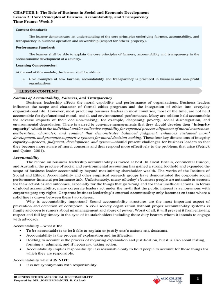 Lesson 3 - Core Principles of Fairness, Accountability, and ...