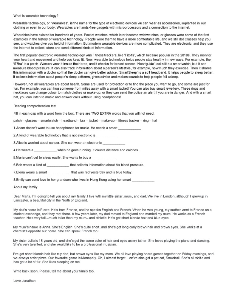 What Is Wearable Technology - Reading | PDF | Wearable Technology | Watch