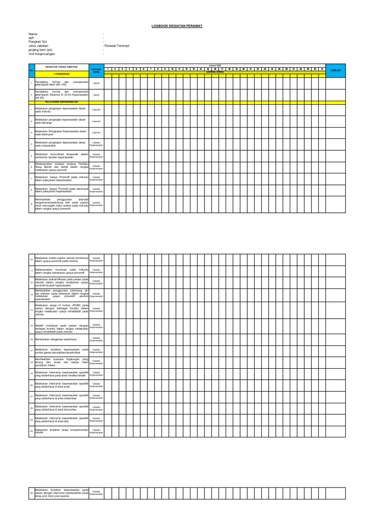 Contoh Logbook | PDF