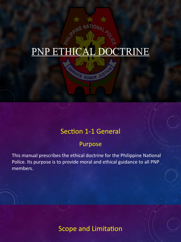 PNP Ethical Doctrine Overview | PDF | Police | Confidentiality