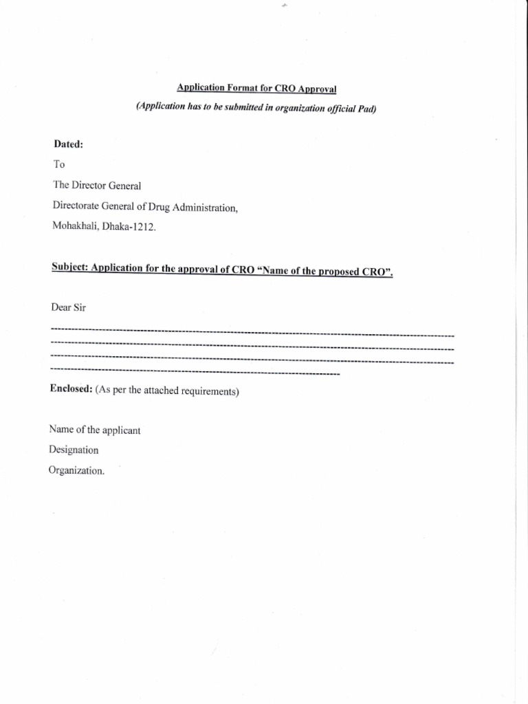 CRO Approval Application Guide | PDF