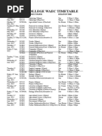 Free WAEC Time Table For Science, Commercial, Arts Student 2023 | PDF ...