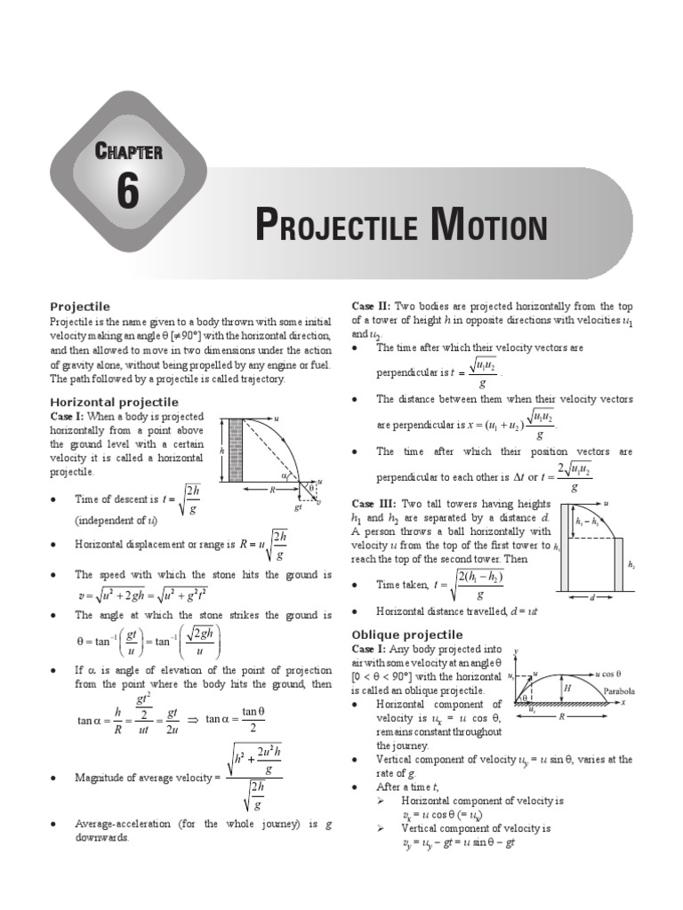 Projectile Motion | PDF | Projectiles | Physical Quantities