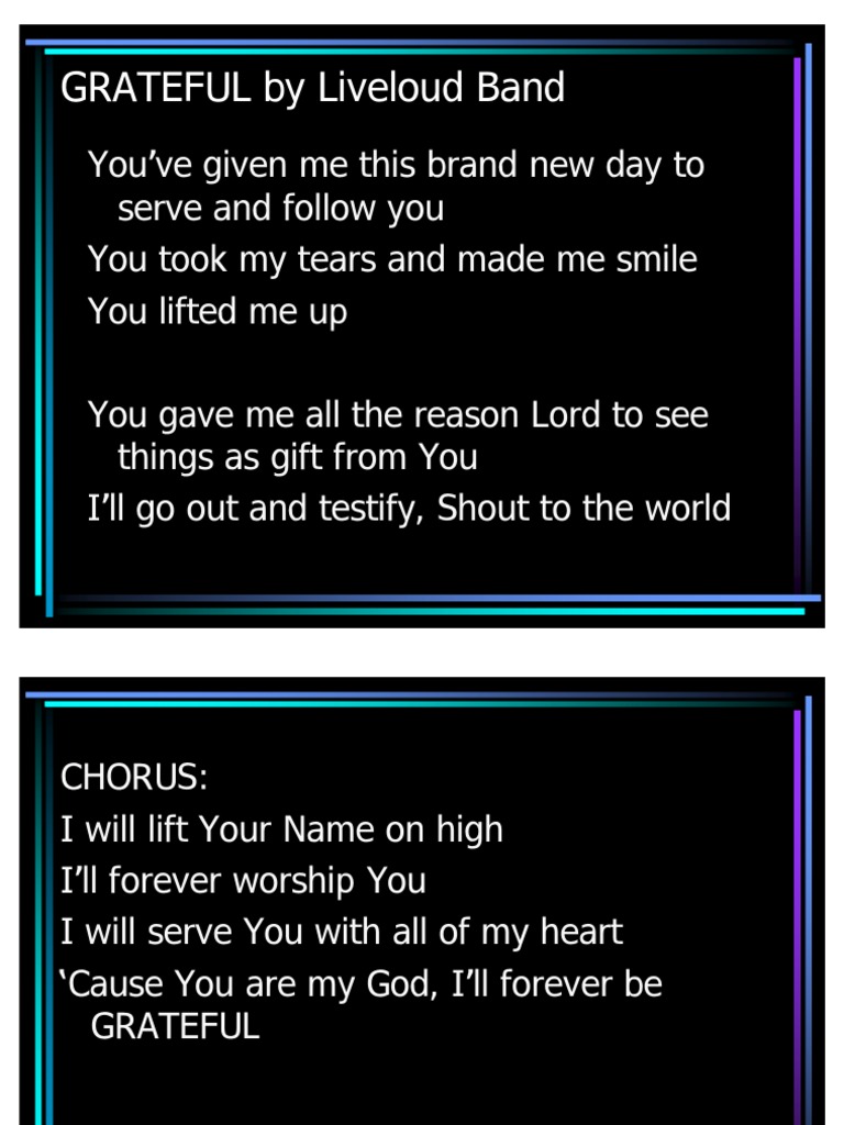 GRATEFUL by Liveloud Band | PDF