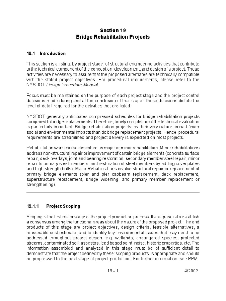 Section 19 Bridge Rehabilitation Projects | Descargar gratis PDF ...