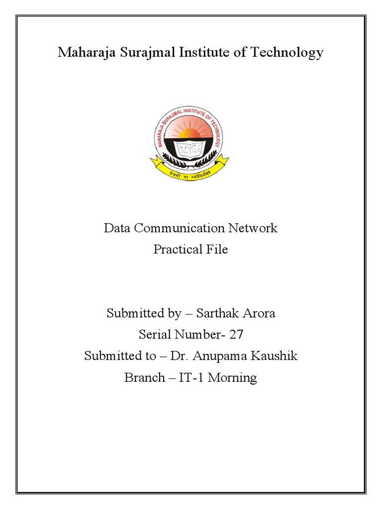Sarthak DCN File | PDF | Computer Network | Library (Computing) Sarthak DCN File | PDF | Computer Network | Library (Computing)