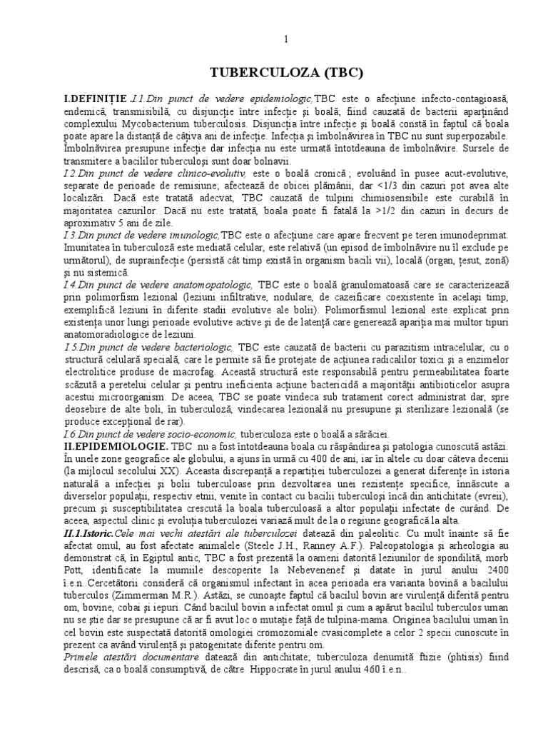 Tuberculoza Rezumat | PDF
