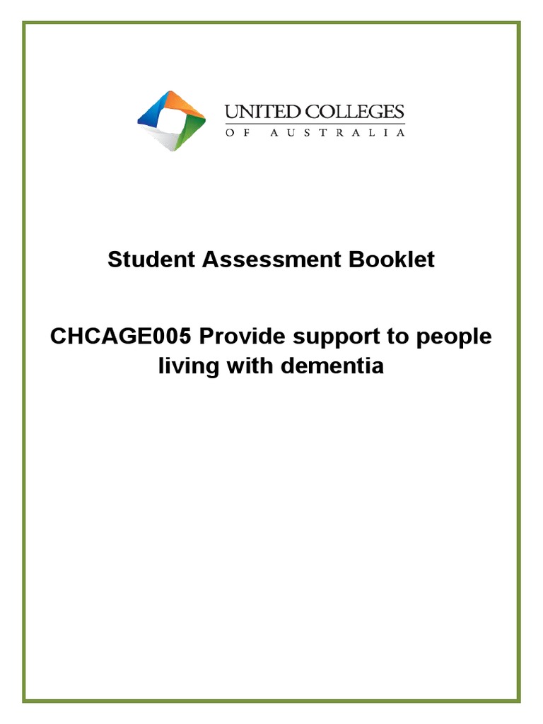 CHCAGE005 Student Assessment Booklet - AGE (ID 97114) | PDF | Dementia | Mahjong