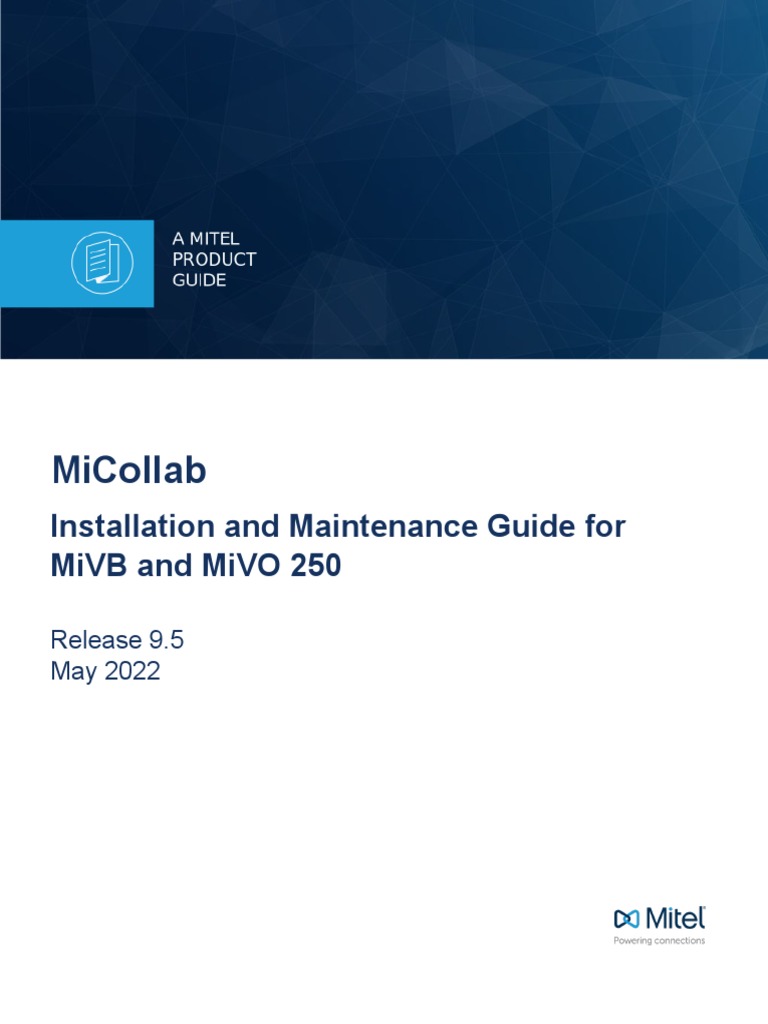 MiCollab Installation and Maintenance Guide For MiVB and MiVO 250 | PDF ...
