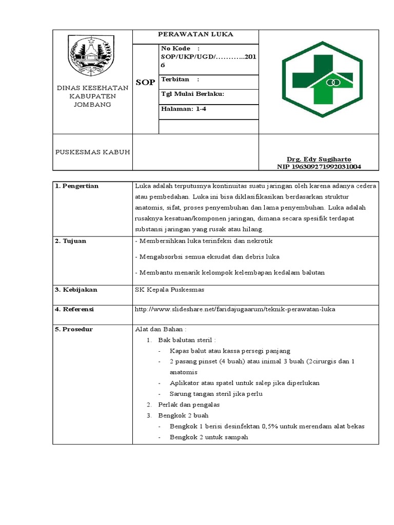 Sop Perawatan Luka | PDF