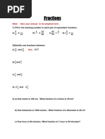 Class 4 Fractions Worksheet | PDF | Mathematics | Division (Mathematics)