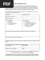 Template For Near Miss Report Form | PDF