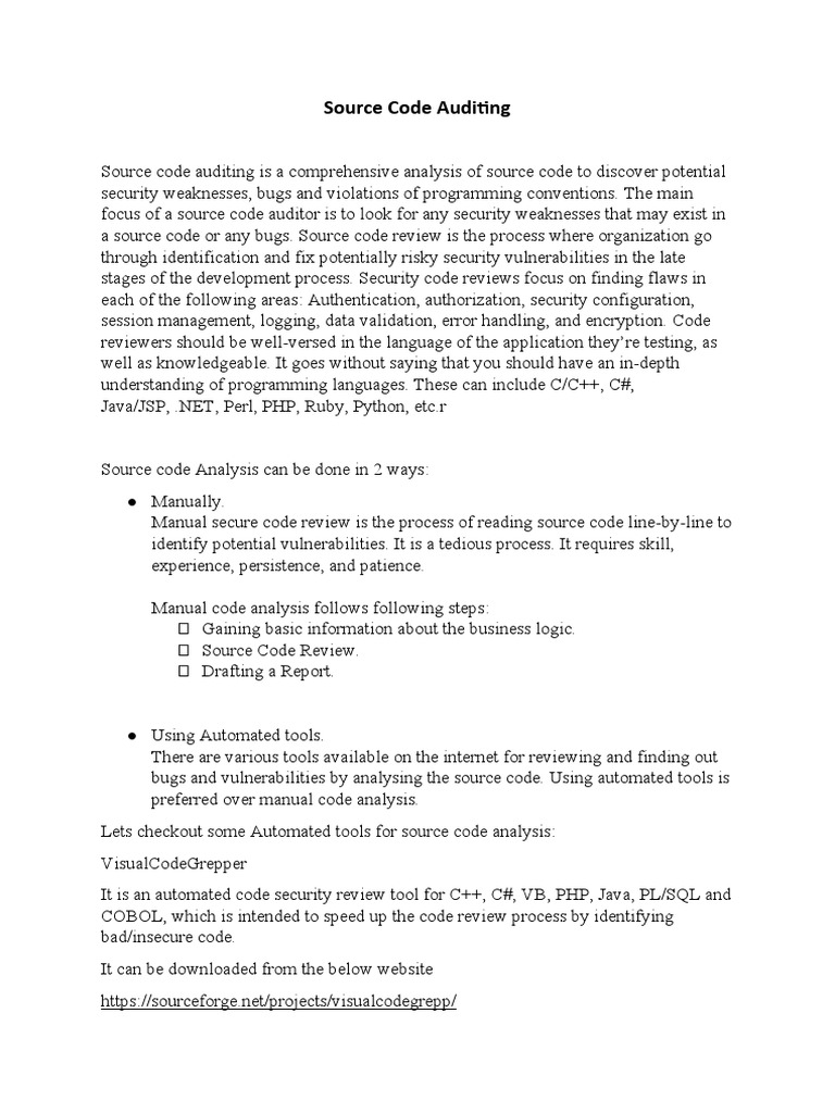 Source Code Auditing | Download Free PDF | Vulnerability (Computing) | Php