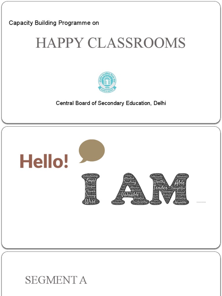CBSE Happy Classrooms Workshop-Final | PDF | Happiness | Emotions