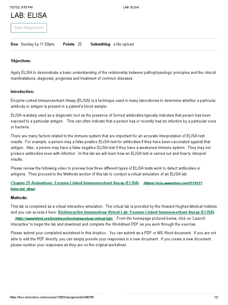 LAB_ ELISA | PDF | Elisa | Health Sciences