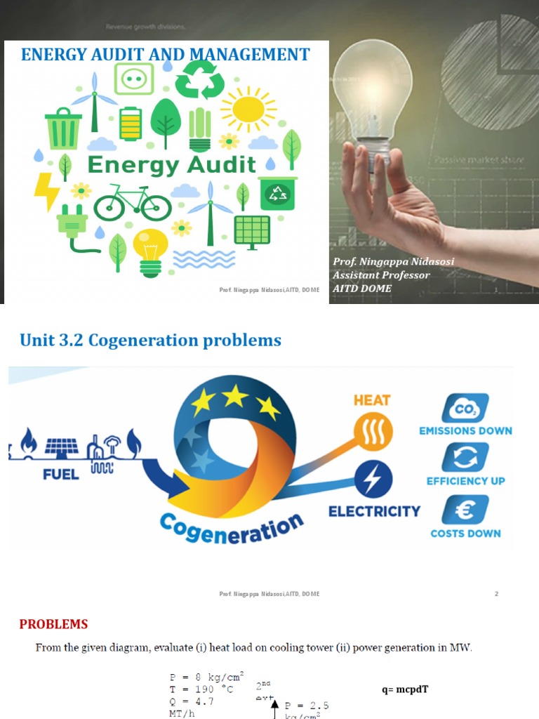 Unit 3.2 Cogeneration Problems | PDF | Cogeneration | Steam