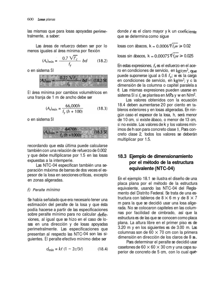 Diseño de Losas Planas NTC-04 | PDF | Viga (Estructura) | Rigidez