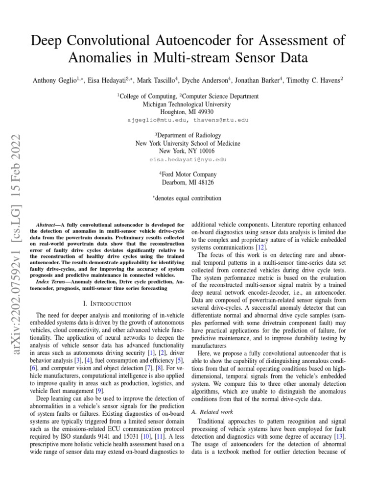 Deep Convolutional Autoencoder For Assessment of | PDF | Principal ...