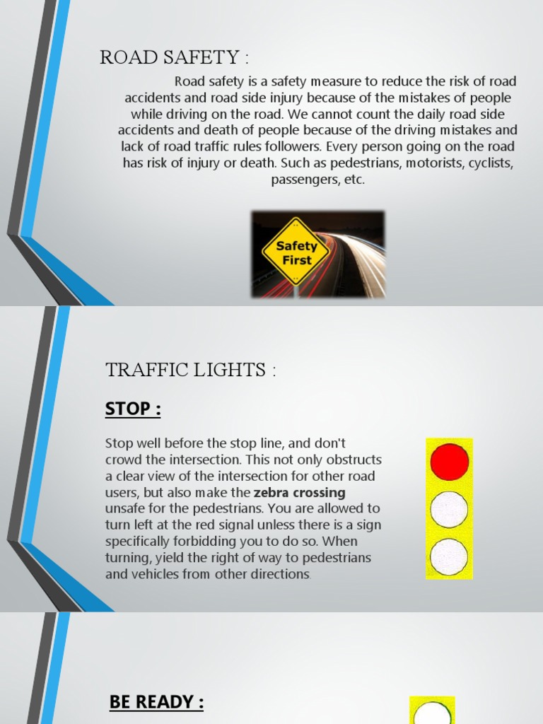 Road Safety Awareness and Measures | PDF | Traffic | Road