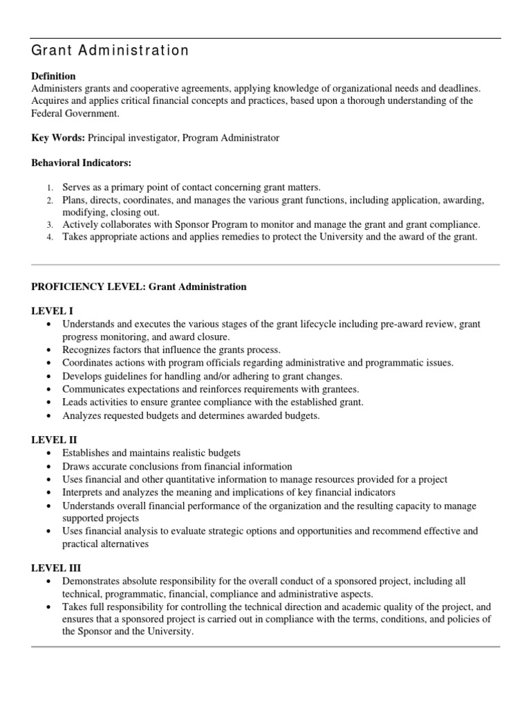 Grant Administration | PDF