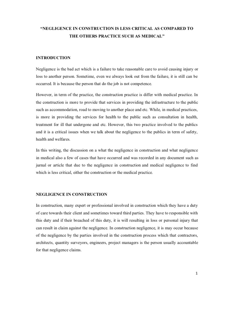Contractor Negligence in Construction | PDF | Negligence | Damages