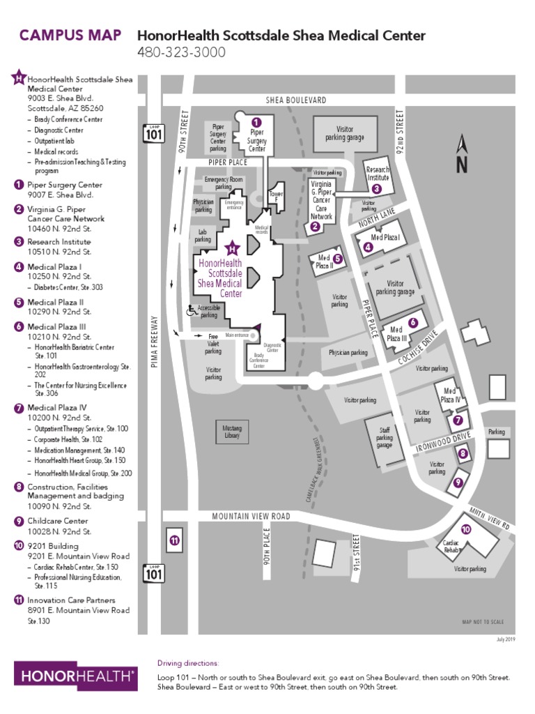 shea-medical-center-campus-map | PDF | Health Sciences | Public Services