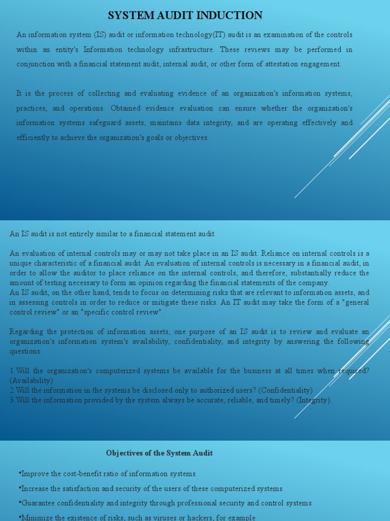 System Audit Explained | PDF | Financial Audit | Internal Control
