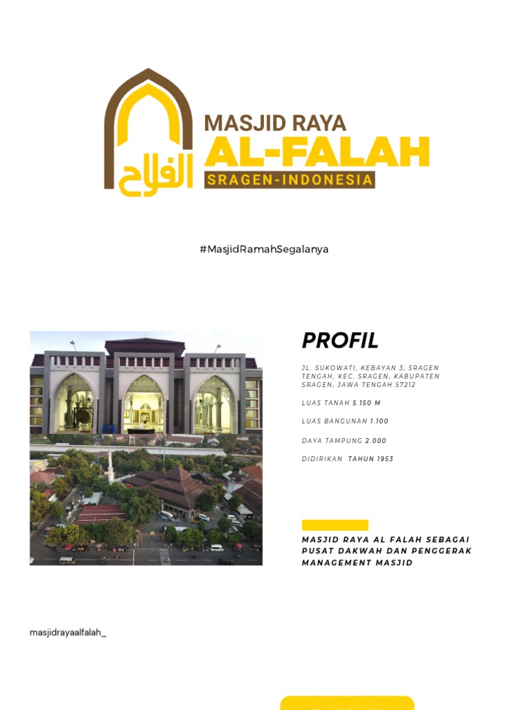 Masjid Raya Al-Falah Sragen | PDF