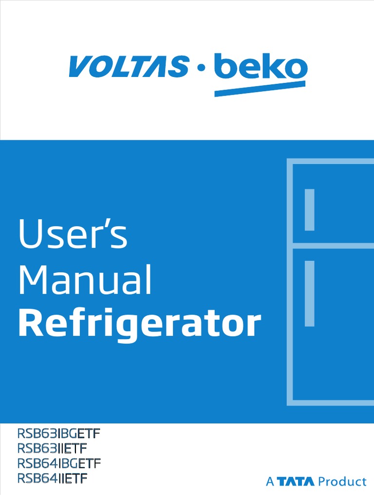 User's Manual: Refrigerator | PDF | Refrigerator | Equipment
