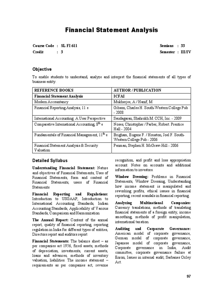Financial Statement Analysis | PDF | Financial Statement | Accounting