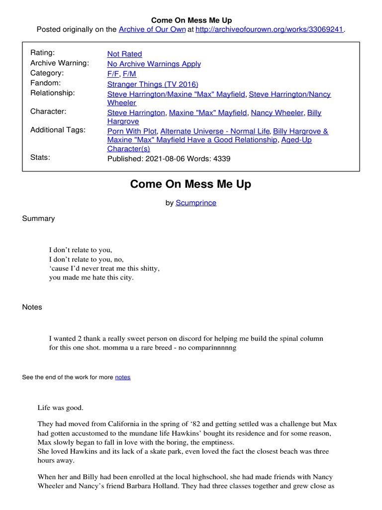 Come On Mess Me Up | PDF