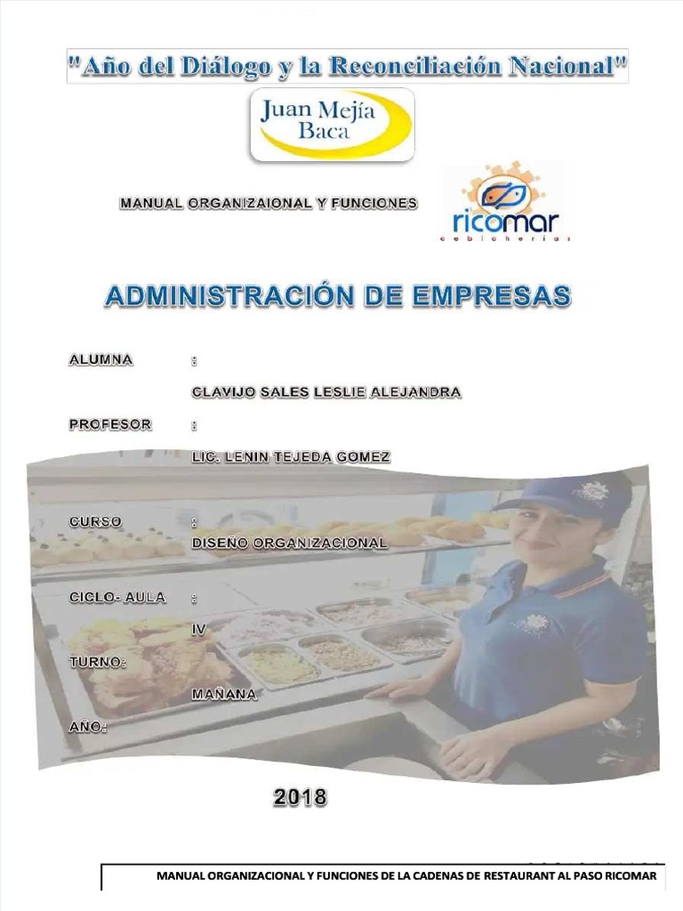 PDF Mof Restaurante Ricomar - Compress | PDF | Logística | Contabilidad