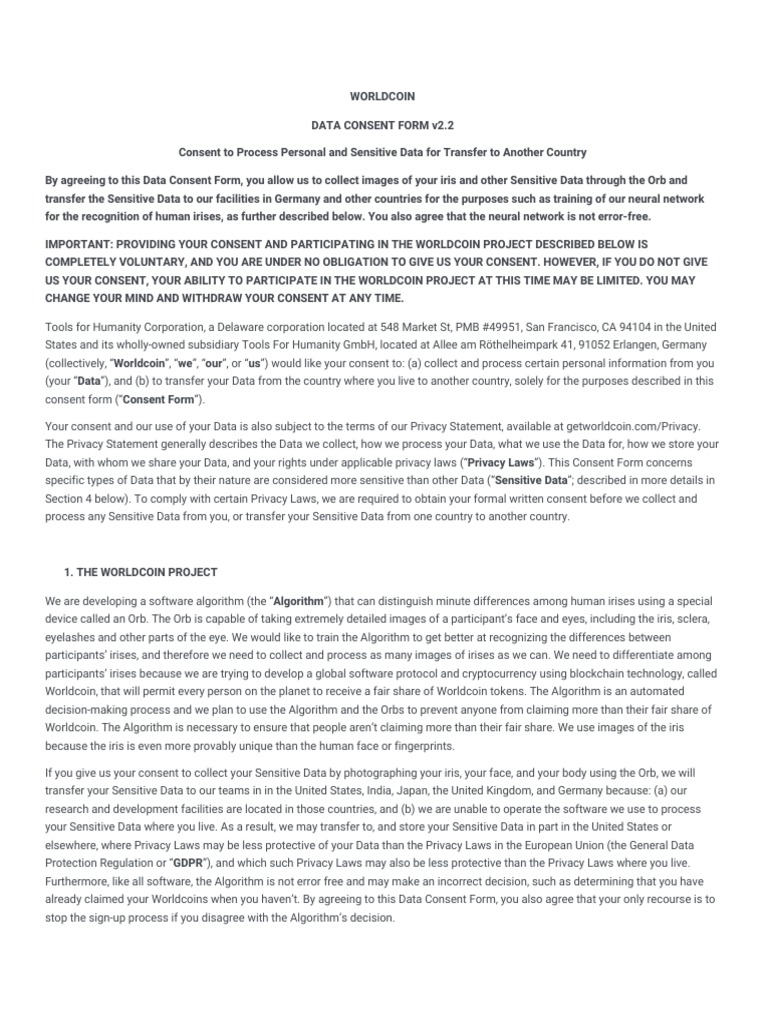 data-consent-form-1-0 | PDF | Privacy | Computing