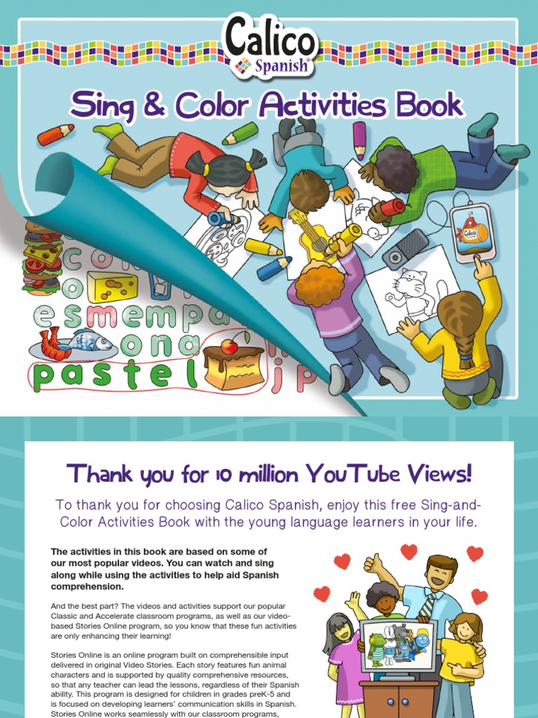 Free-download-Calico Spanish Sing Color Activities | PDF | Learning ...
