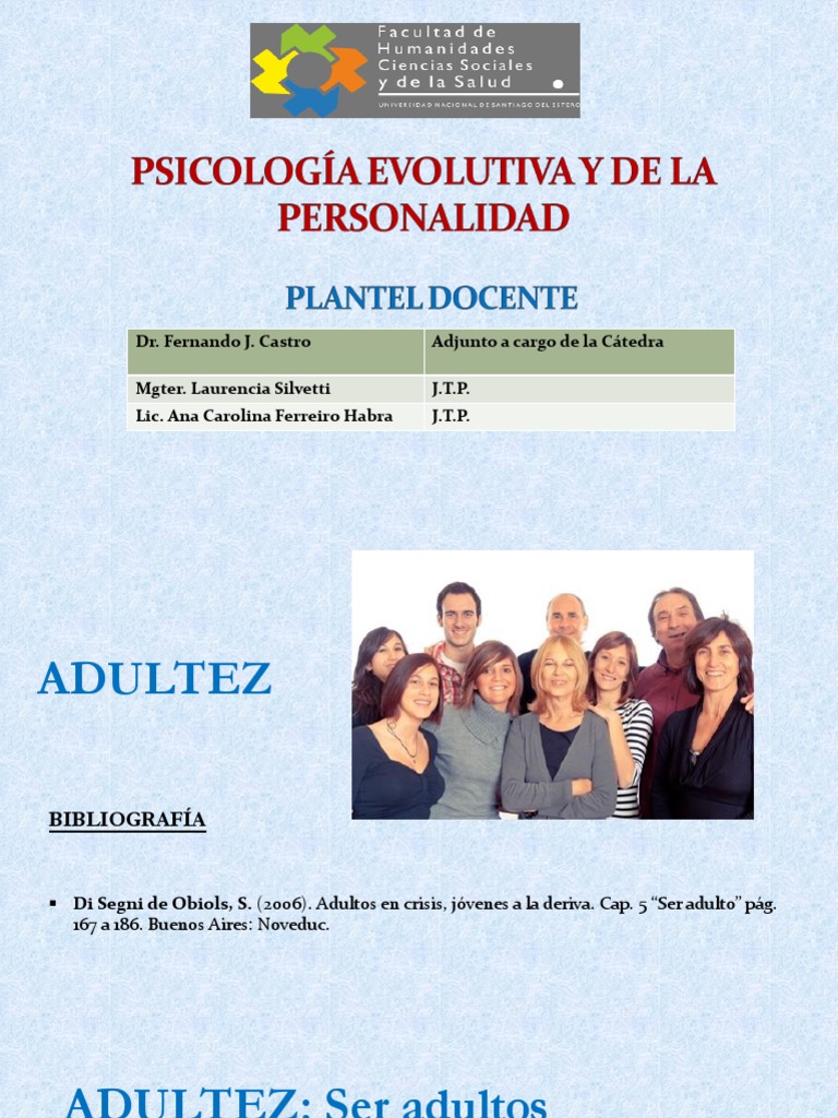 Clase Unidad 4b - Adultez | PDF | Adultos | Ciencias del comportamiento