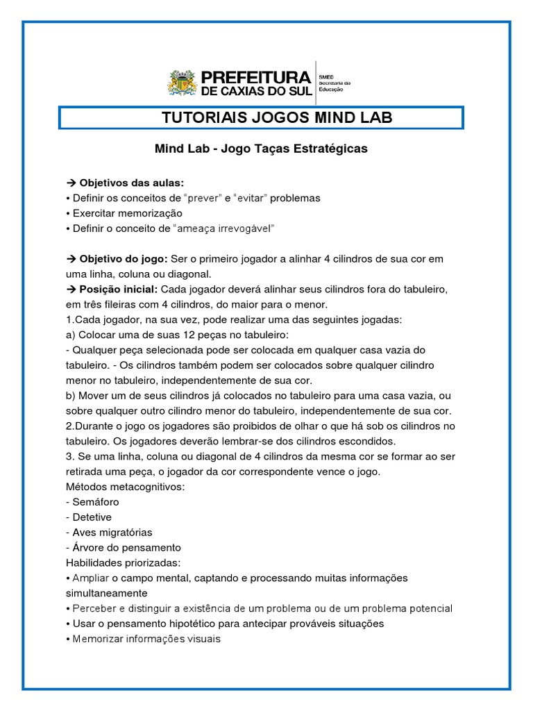 Tutoriais Jogos Mind Lab | PDF | Cães | Pirataria