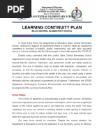 Learning Continuity Plan | PDF | Teachers | Learning
