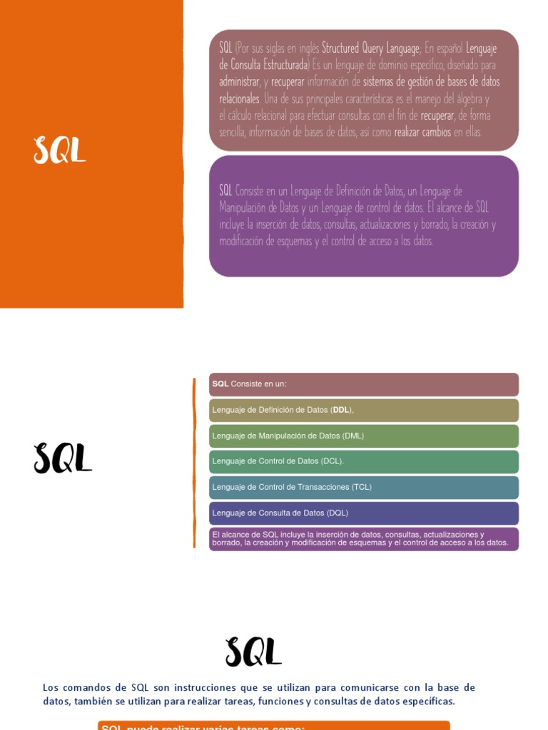 Semana 8 Lenguajes SQL, BD2 B | PDF | SQL | Modelo de datos