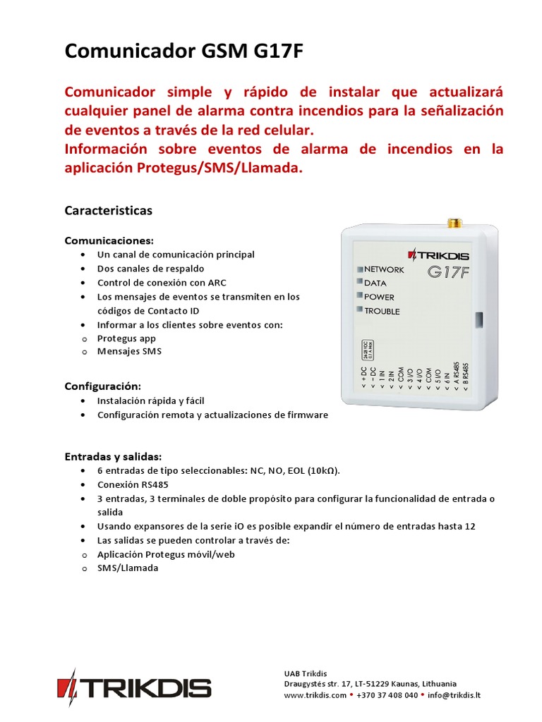 g17f Folleto | PDF | Gsm | Lte (Telecomunicaciones)