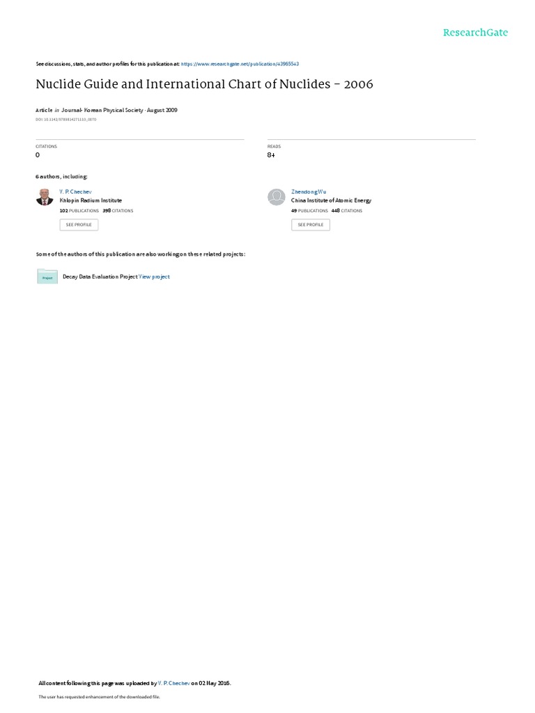 Nuclide Guide & Chart of Nuclides 2009 | PDF | Radioactive Decay ...