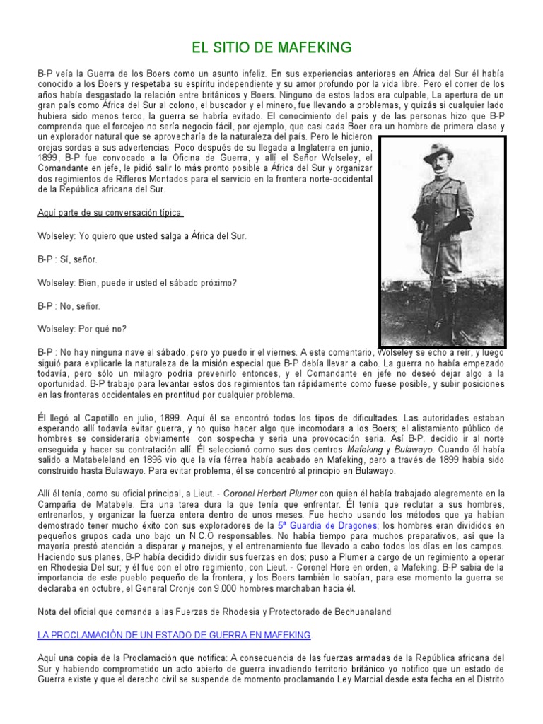 El Sitio de Mafeking | PDF | Mina naval | Militar
