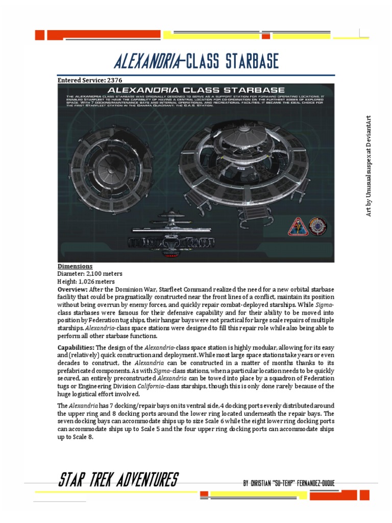 Alexandria Class | PDF | Space Station | Star Trek