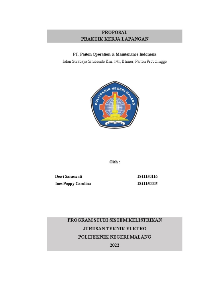 Proposal PKL PT. POMI | PDF