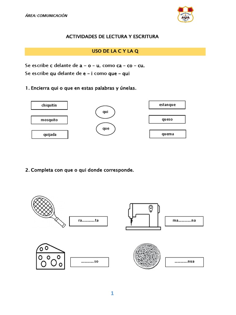 Actividades de Lectura y Escritura | PDF