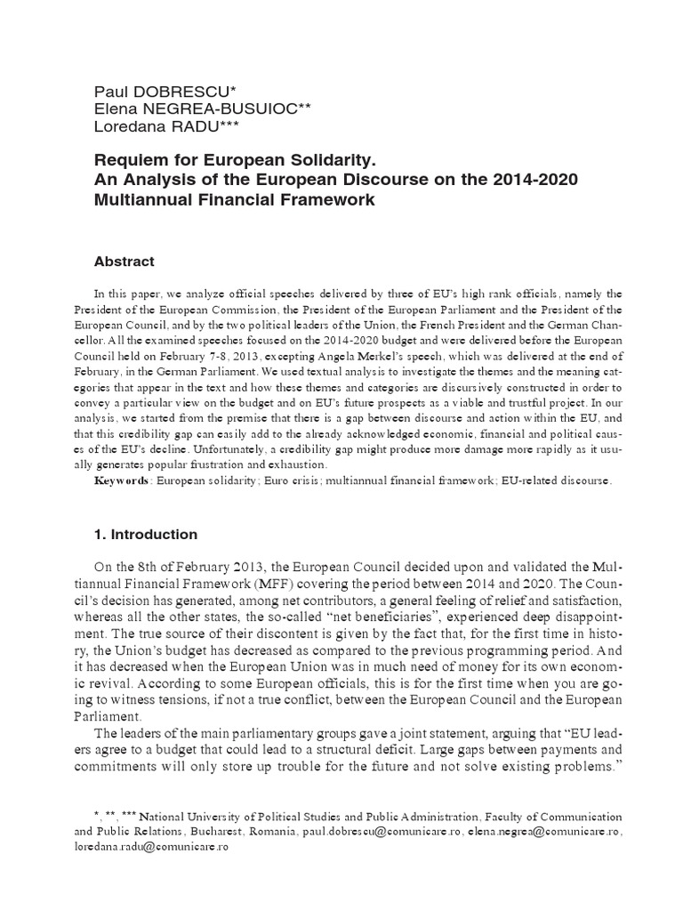 Paul Dobrescu Elena Negrea-Busuioc Loredana RADU | PDF | European Union ...