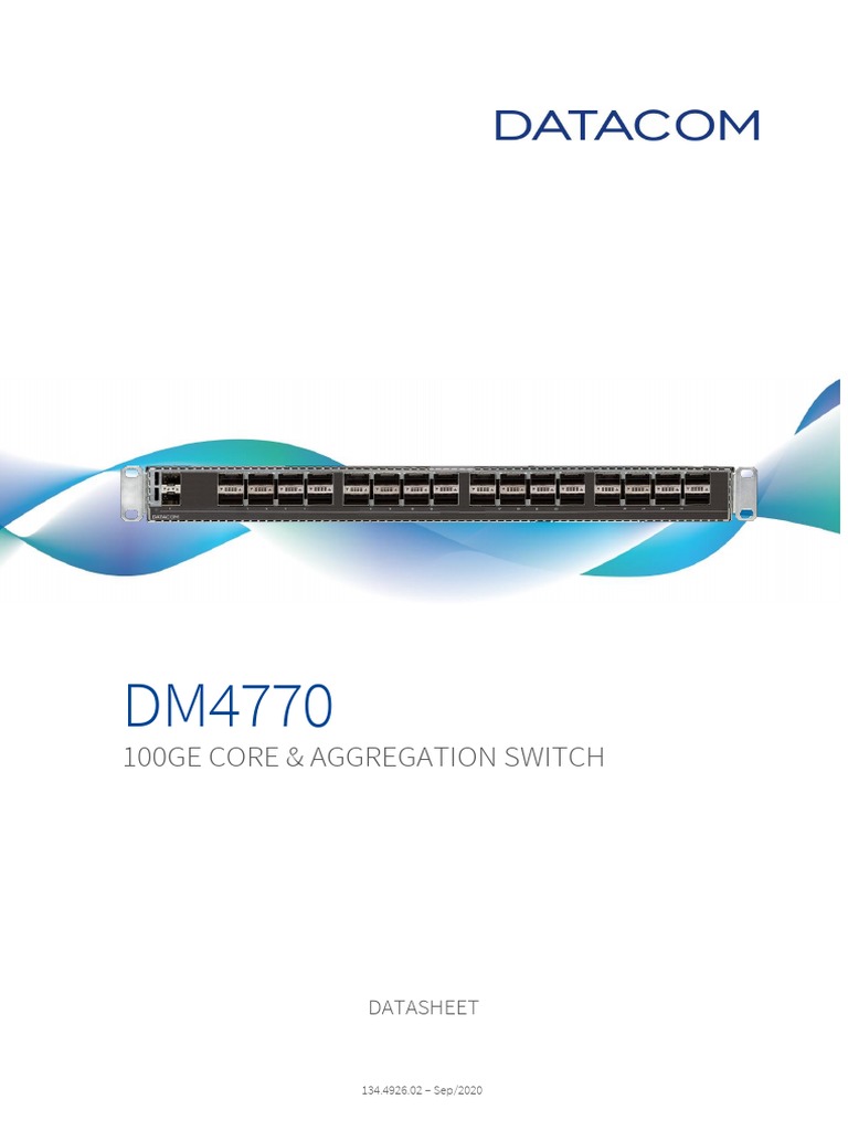 134.4926.02 - DM4770 - Datasheet | PDF | Power Supply | Computer Network