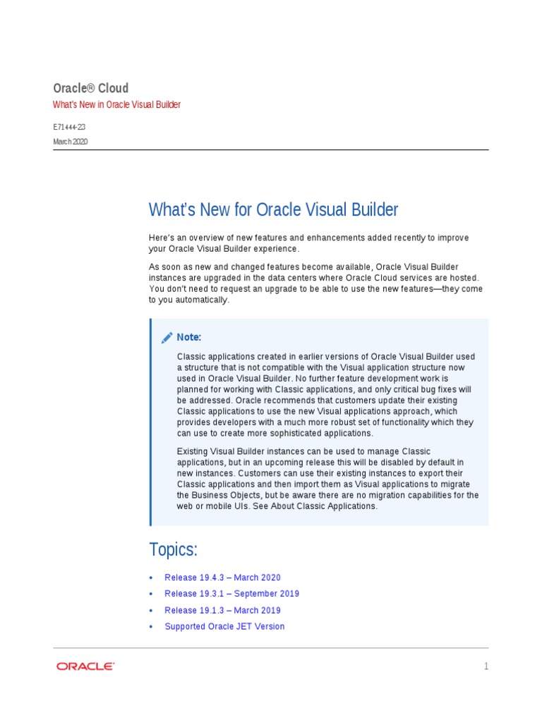 Whats New Visual Builder Pdf Mobile App World Wide Web
