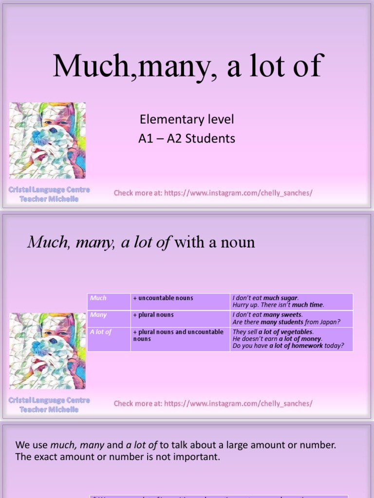 Much,many, a lot of | PDF