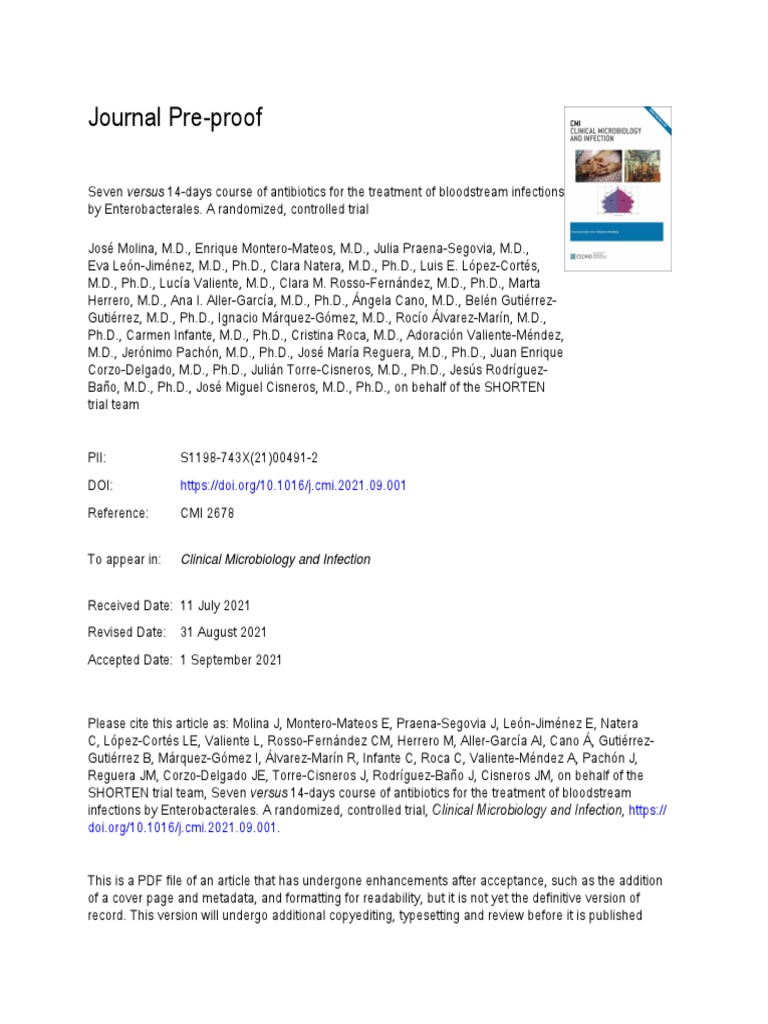 Journal Pre-Proof: Clinical Microbiology and Infection | PDF ...